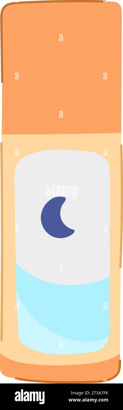 product night cream cartoon vector illustration Stock Vector Image ...