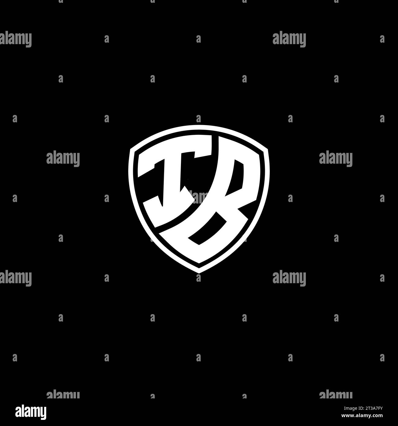 IB logo monogram emblem style with shield shape design template ideas ...