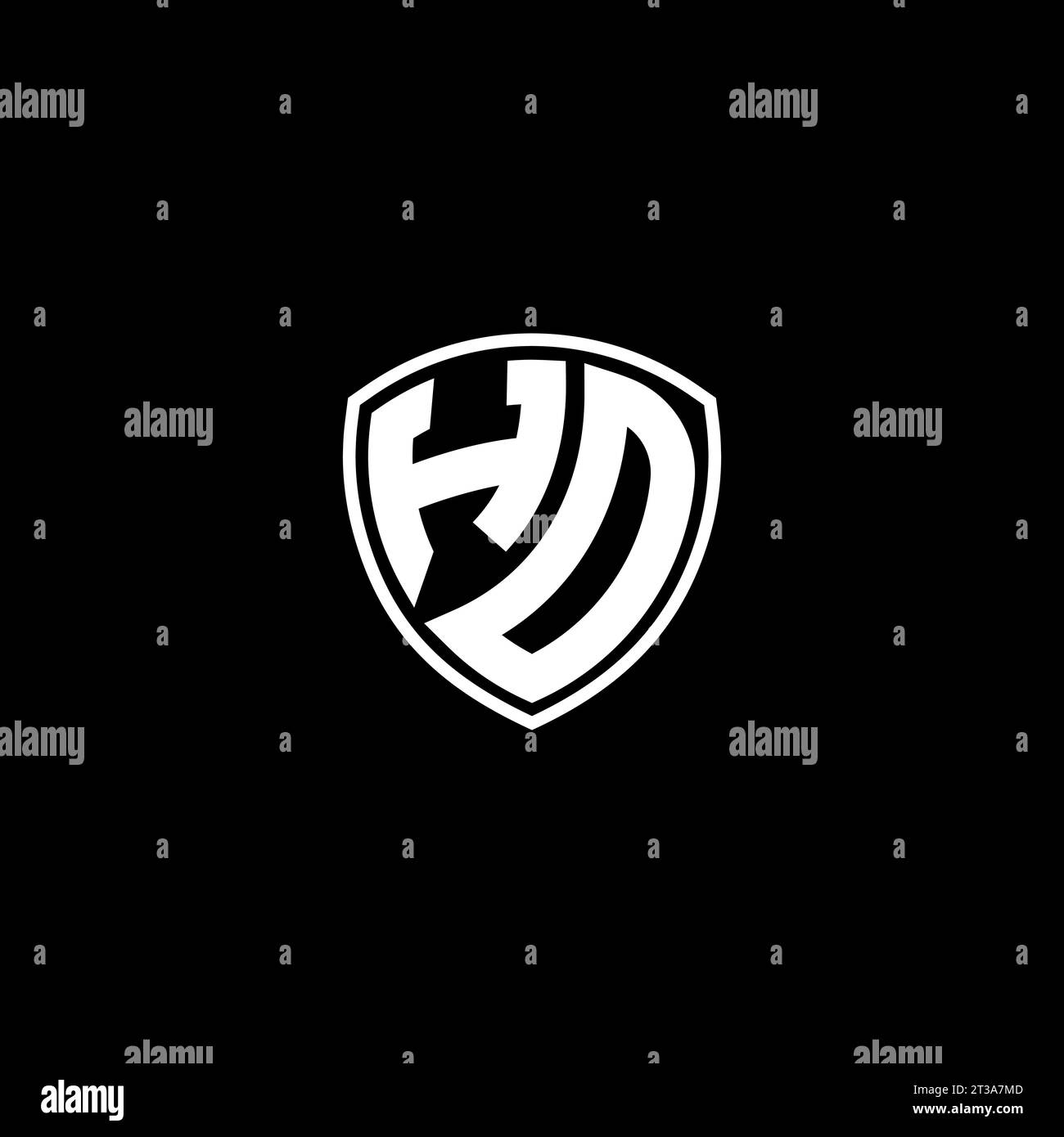 HD logo monogram emblem style with shield shape design template ideas ...