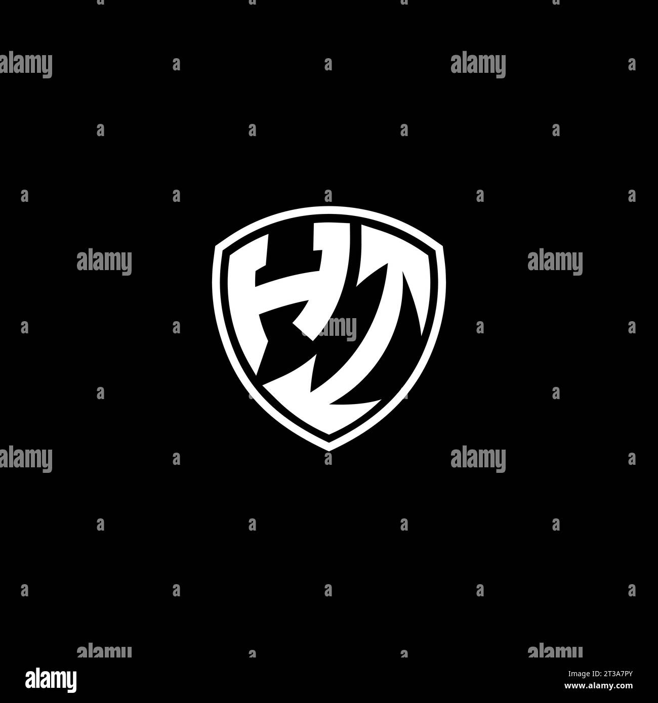Hi logo design Black and White Stock Photos & Images - Alamy