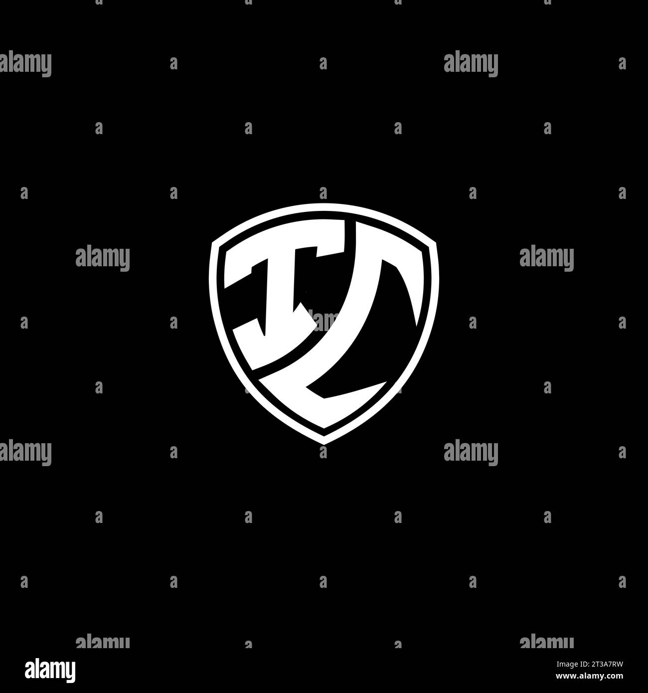 IC logo monogram emblem style with shield shape design template ideas ...