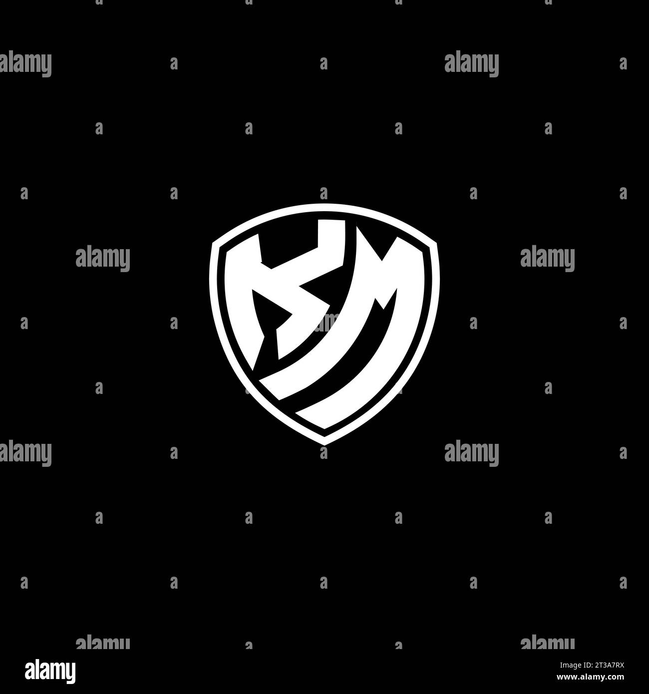 KM logo monogram emblem style with shield shape design template ideas ...