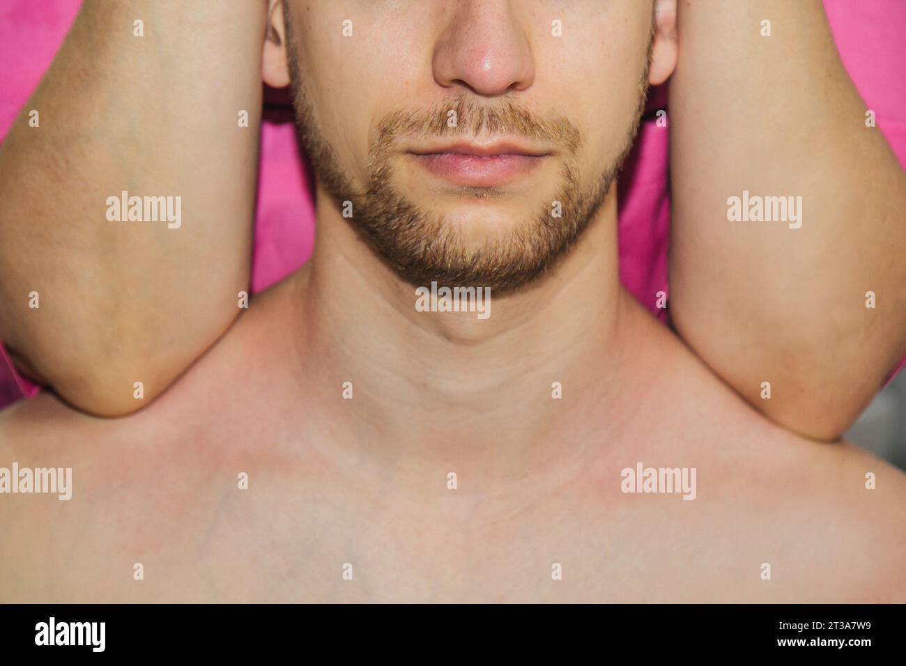 professional therapeutic shoulder and neck massage. woman doctor ...