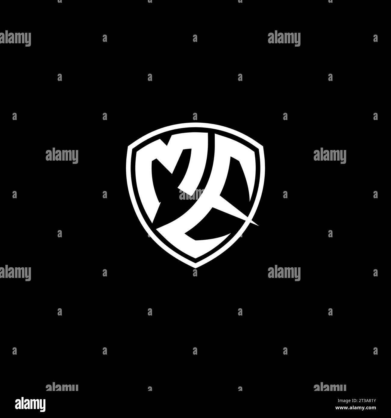 ME logo monogram emblem style with shield shape design template ideas ...