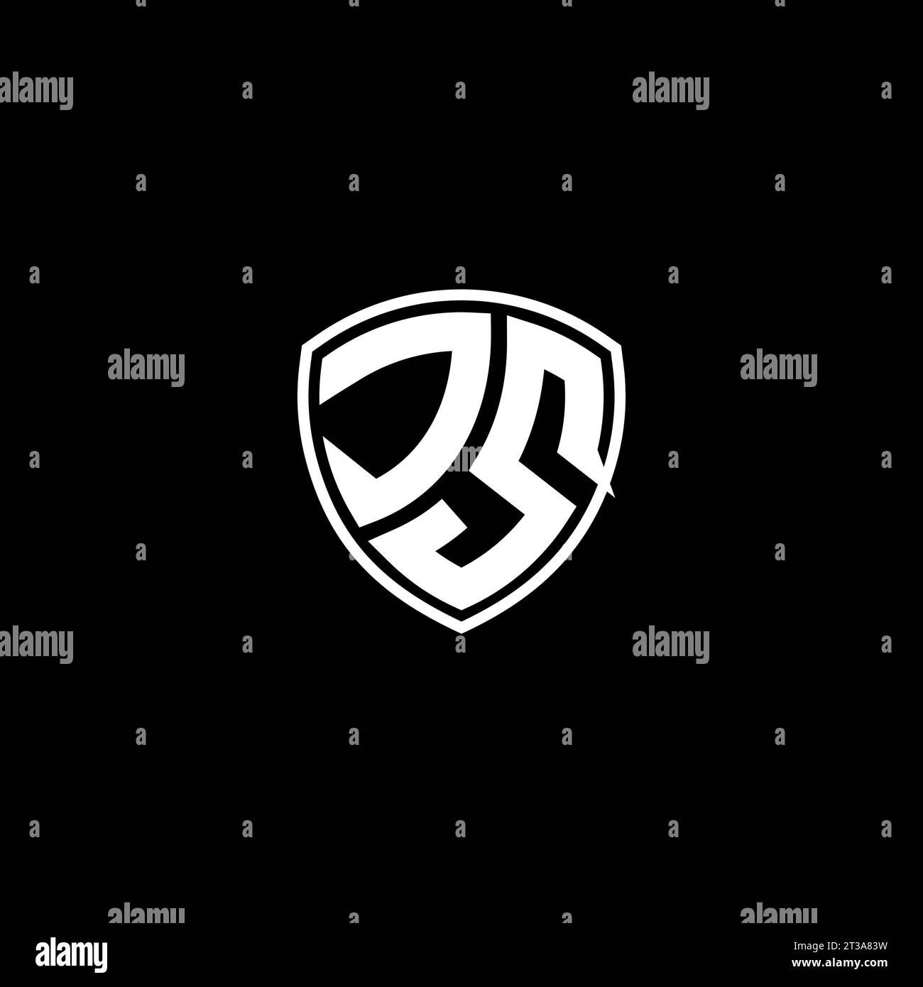 JS logo monogram emblem style with shield shape design template ideas Stock Vector Image & Art ...