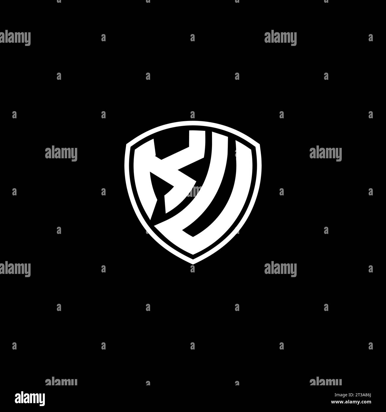 KU logo monogram emblem style with shield shape design template ideas Stock Vector Image & Art ...