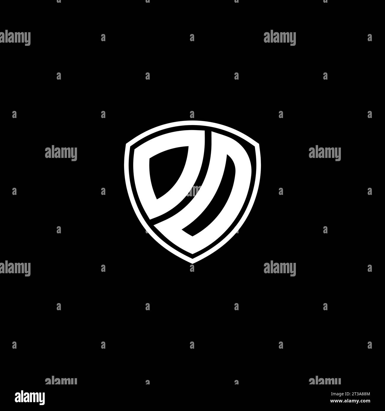 OD logo monogram emblem style with shield shape design template ideas ...