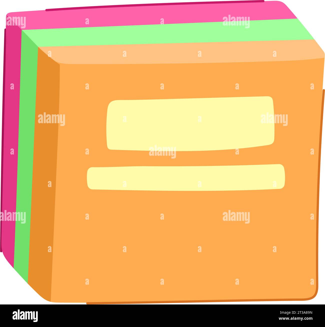 stationery note sticker cartoon vector illustration Stock Vector Image ...