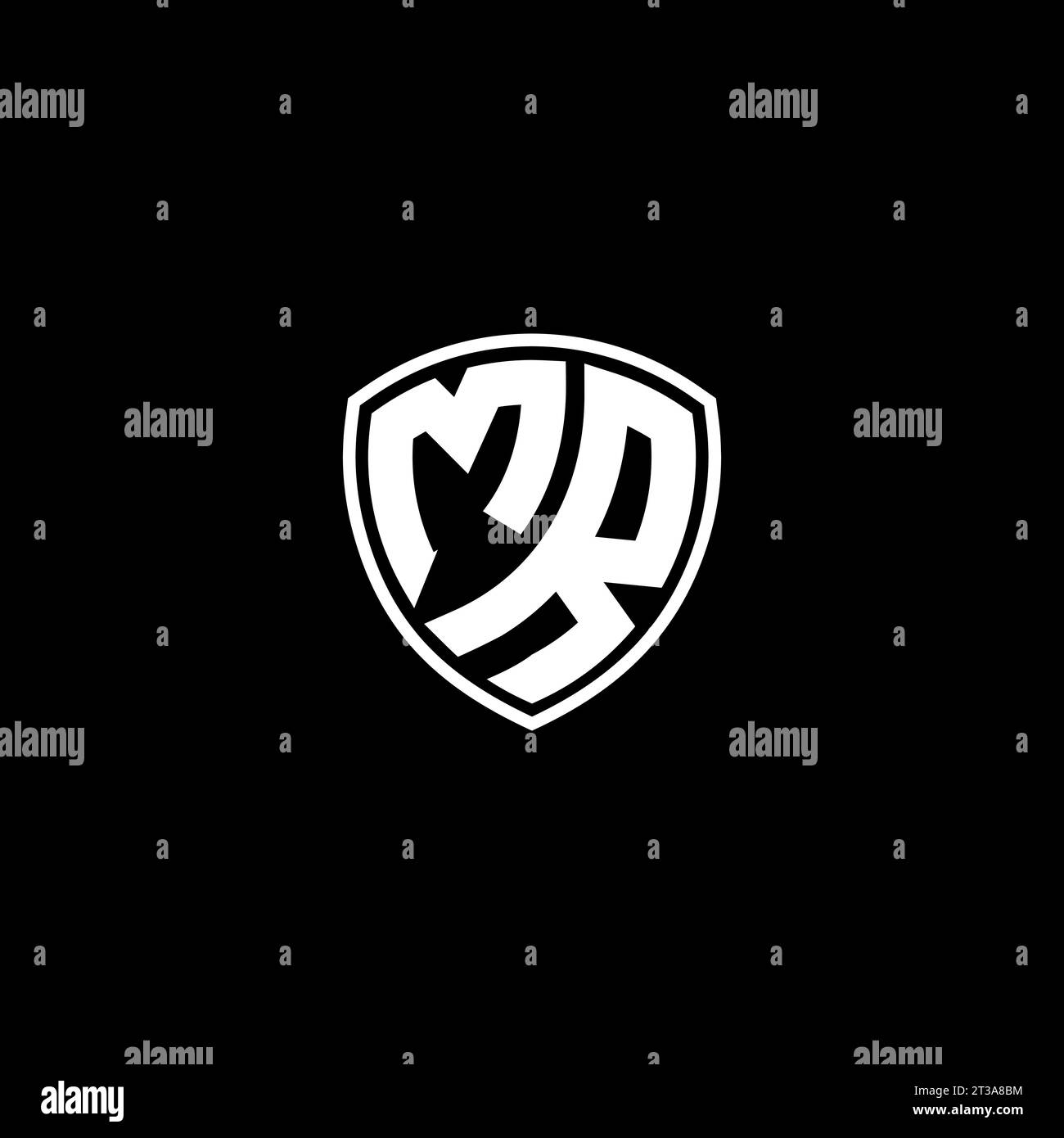 MR logo monogram emblem style with shield shape design template ideas Stock Vector Image & Art ...