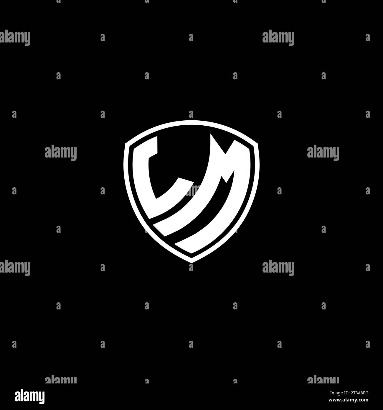 Lm letter design Black and White Stock Photos & Images - Alamy