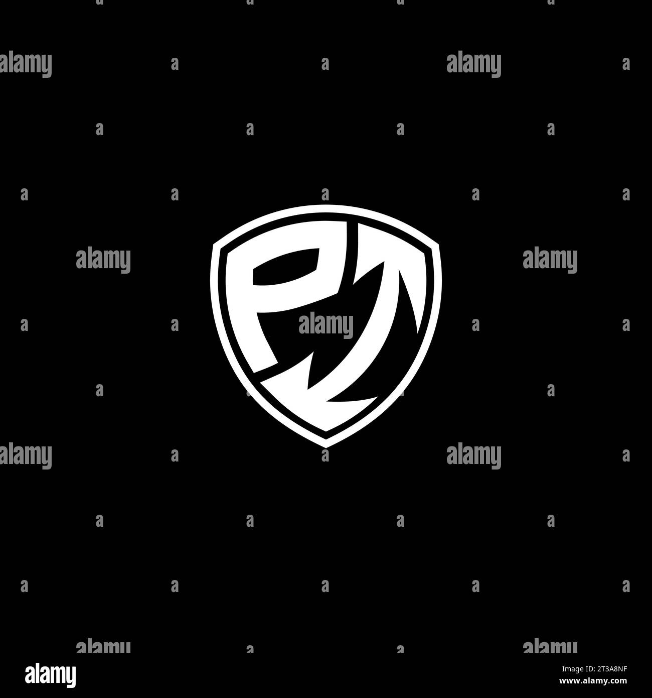 PI logo monogram emblem style with shield shape design template ideas ...