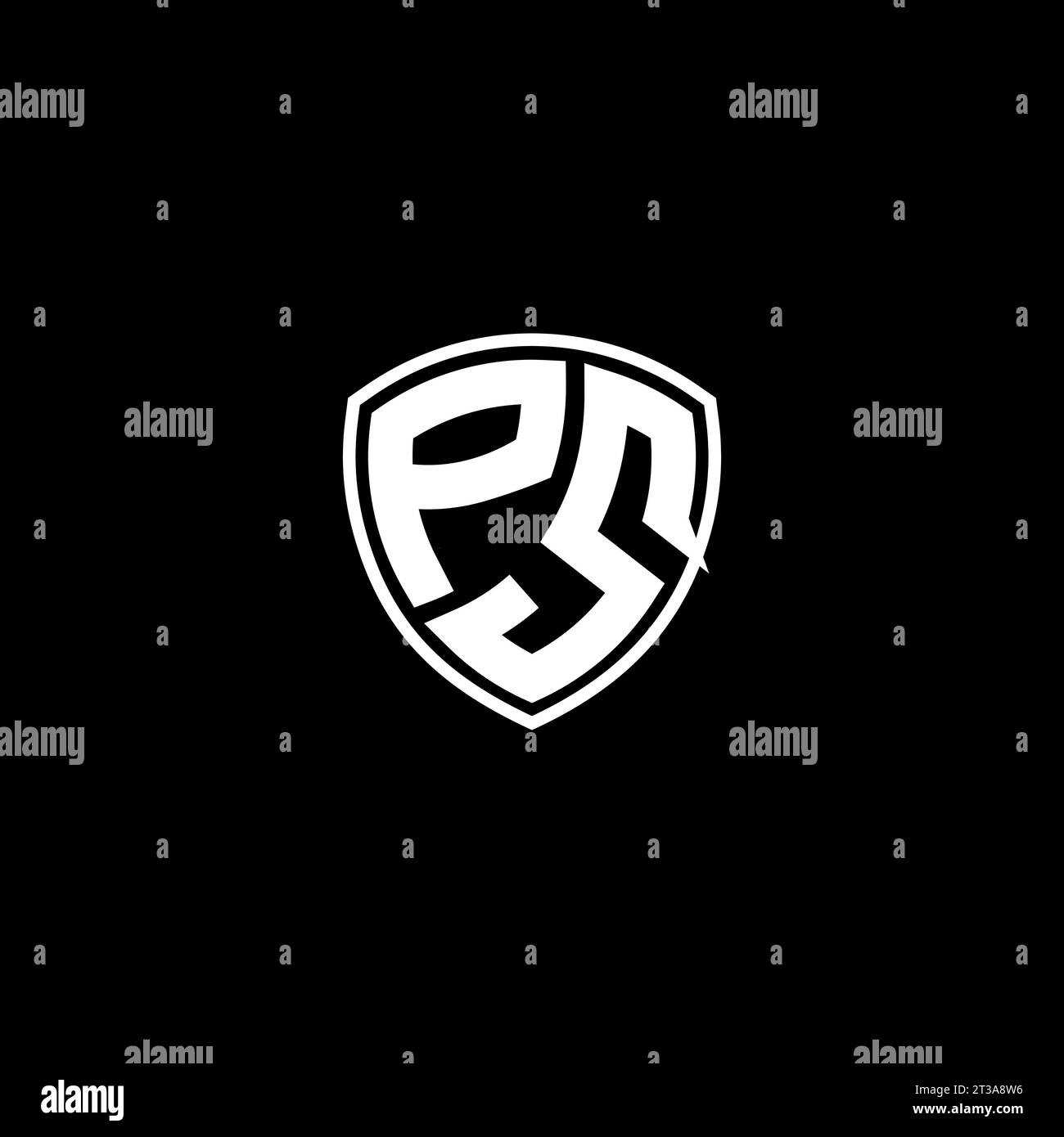 PS logo monogram emblem style with shield shape design template ideas ...