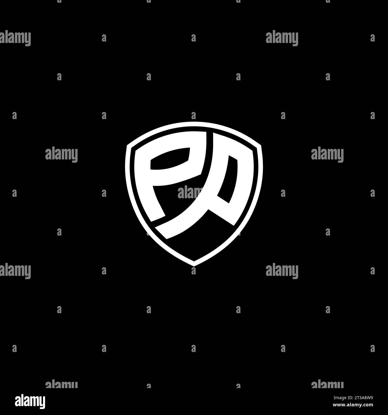 PP logo monogram emblem style with shield shape design template ideas ...