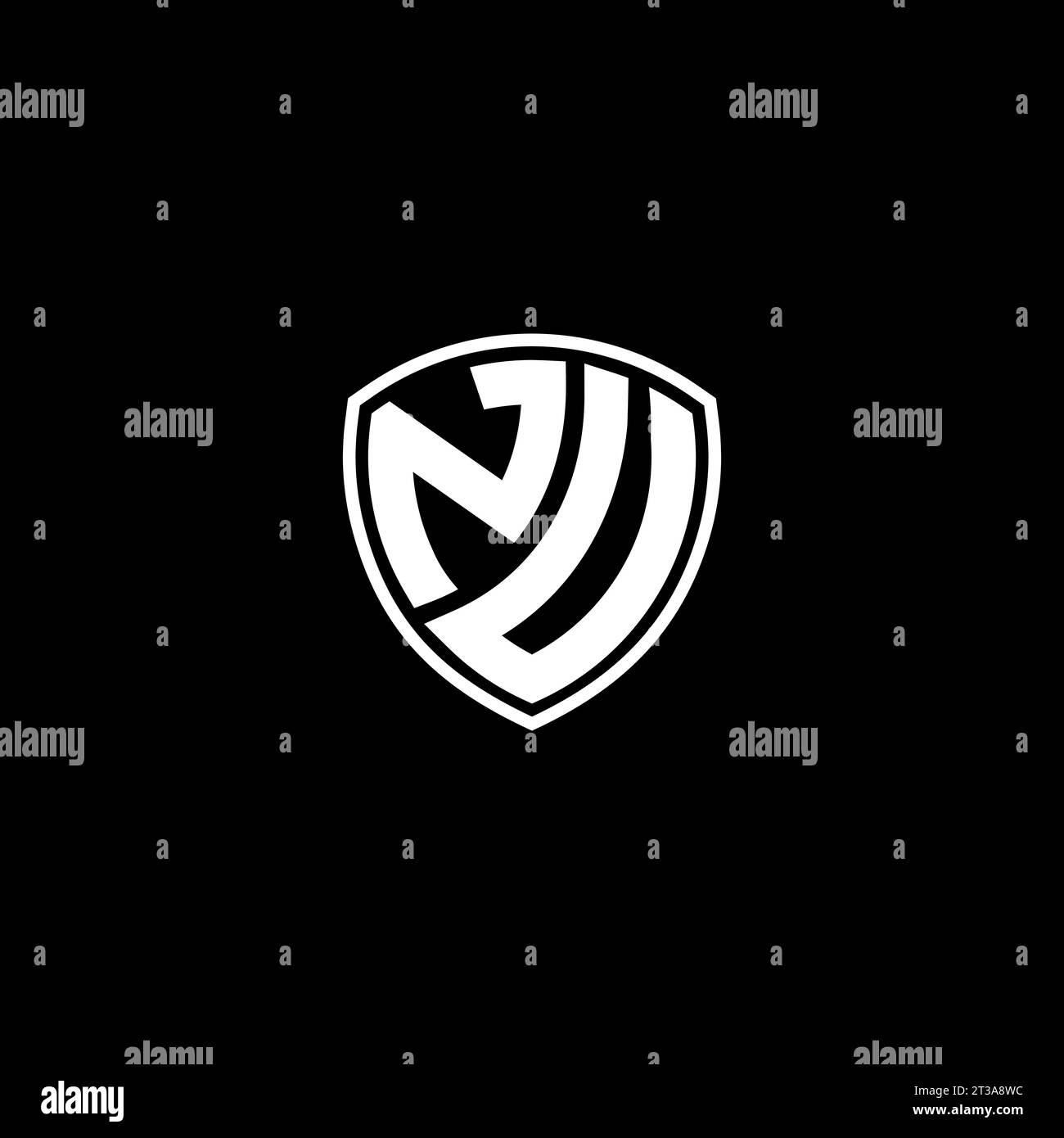 NU logo monogram emblem style with shield shape design template ideas ...