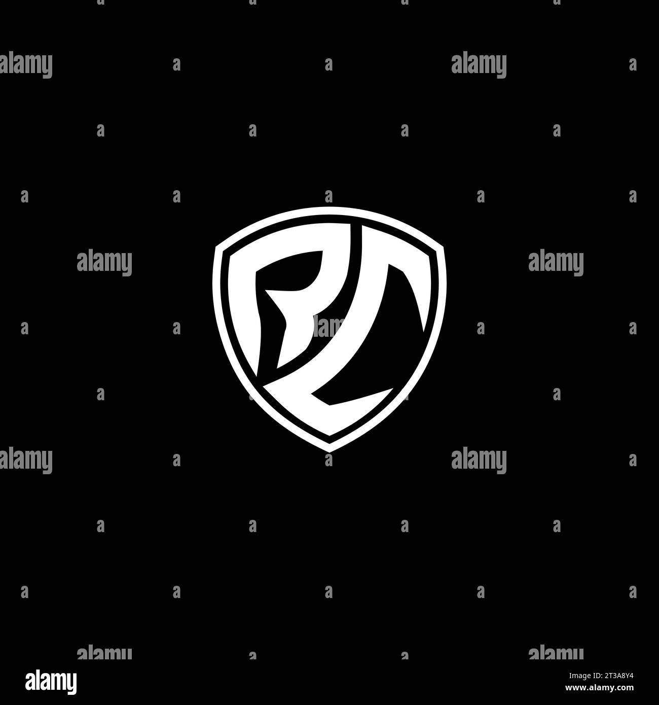 RC logo monogram emblem style with shield shape design template ideas ...