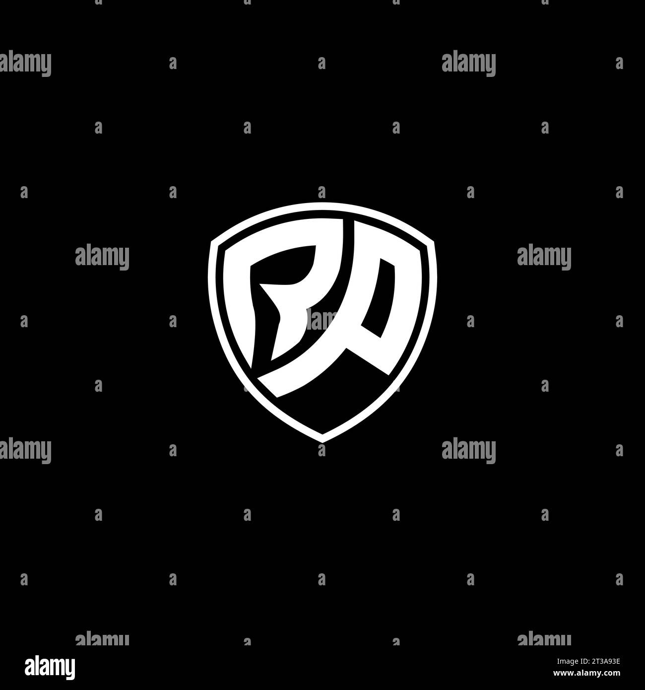 RP logo monogram emblem style with shield shape design template ideas Stock Vector Image & Art ...