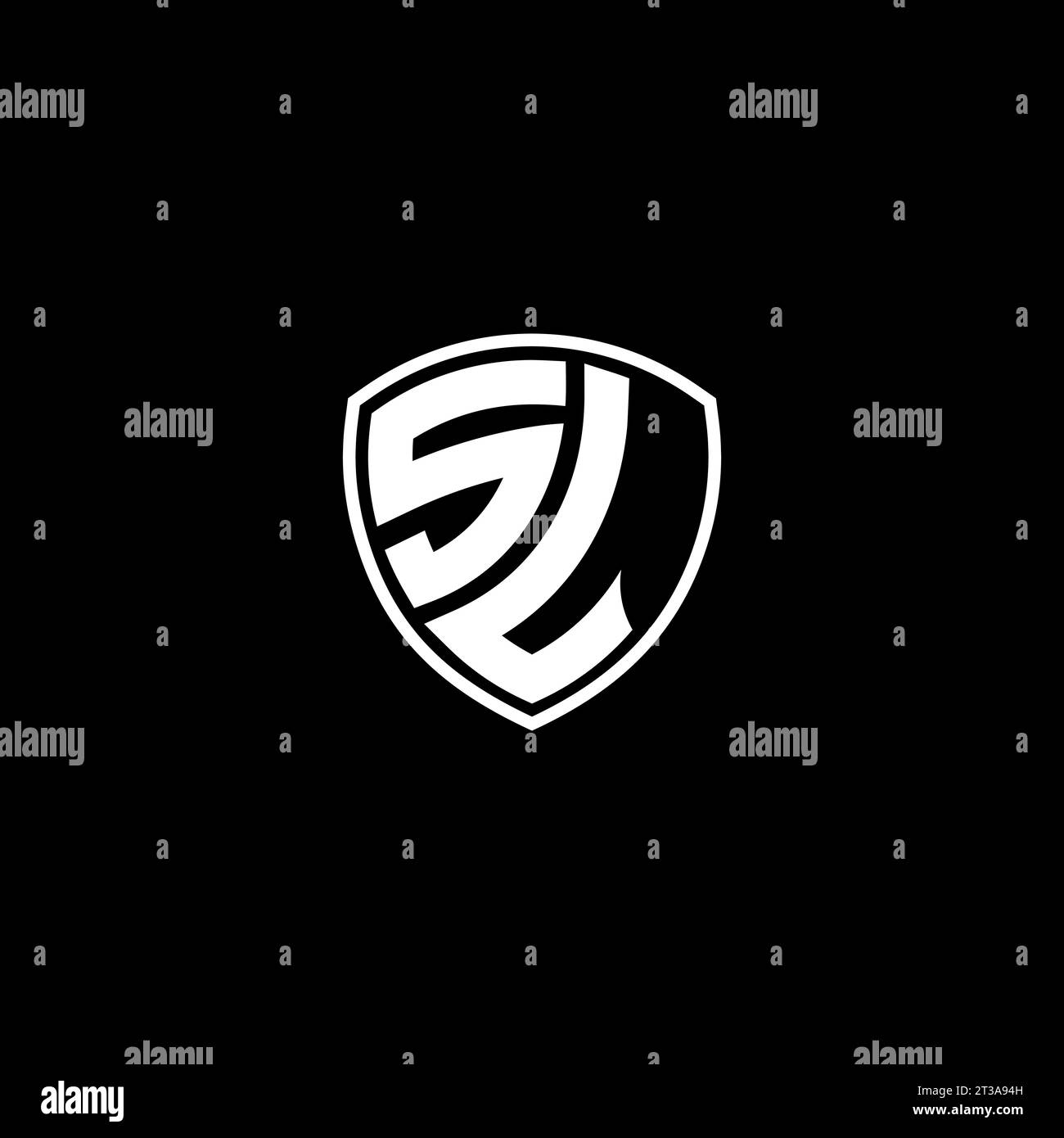 SL logo monogram emblem style with shield shape design template ideas ...