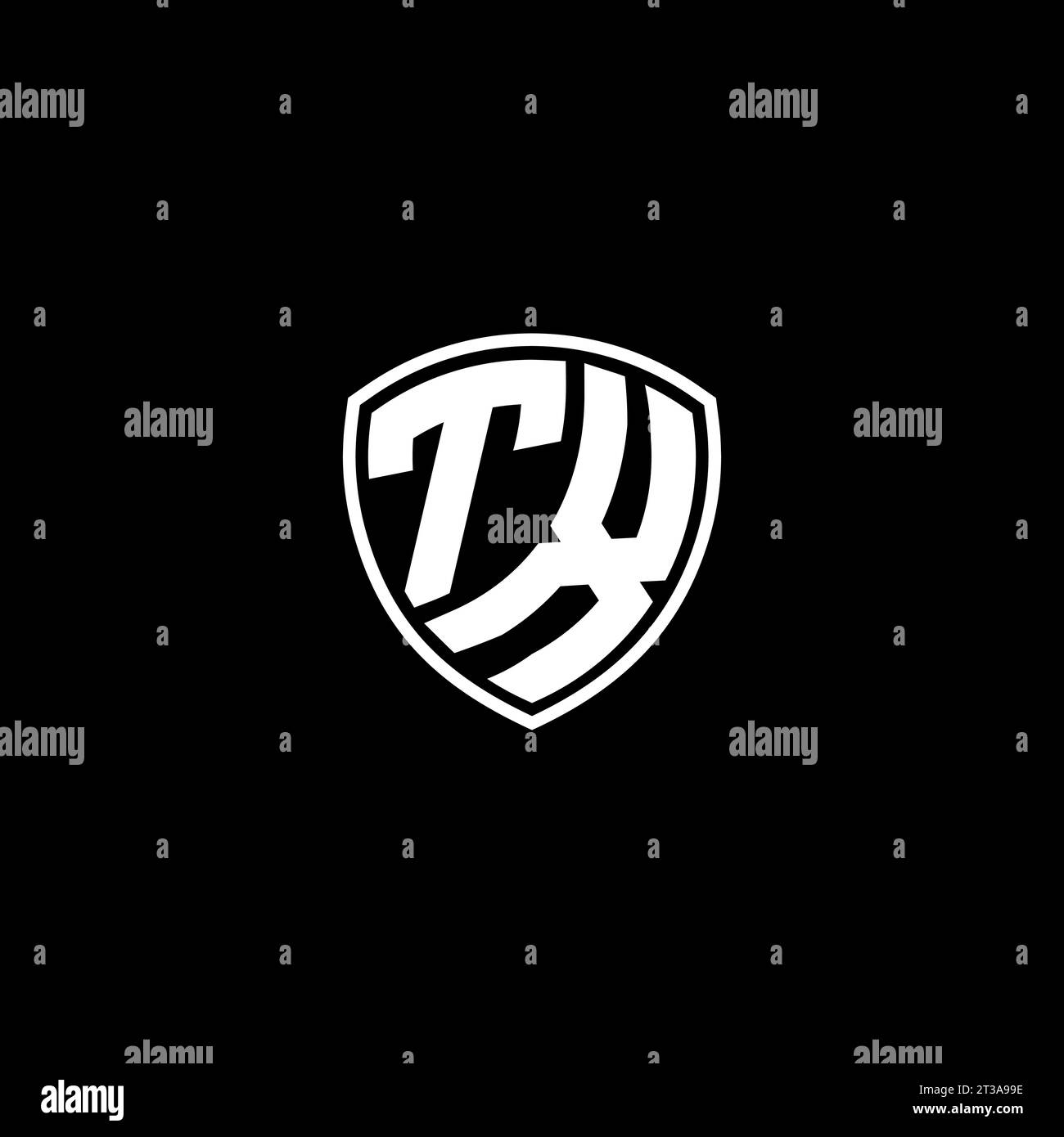 TX logo monogram emblem style with shield shape design template ideas ...