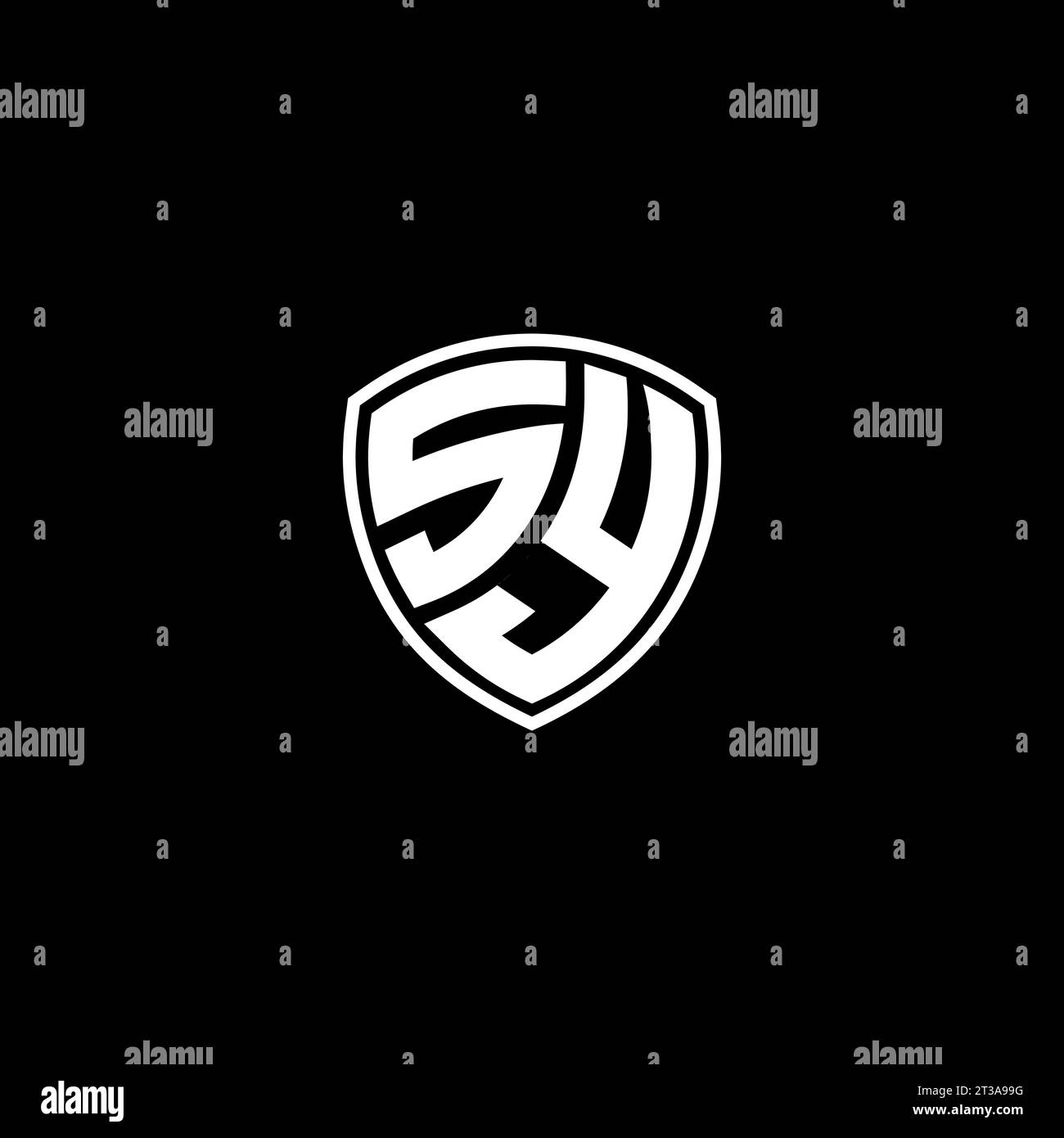 SY logo monogram emblem style with shield shape design template ideas ...