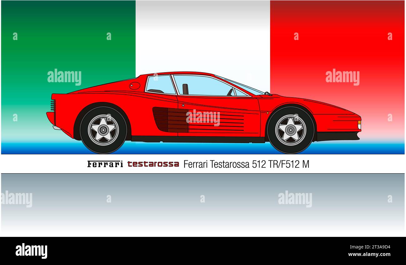 Maranello, Italy, year 1984, Ferrari Testarossa 512 vintage super car ...