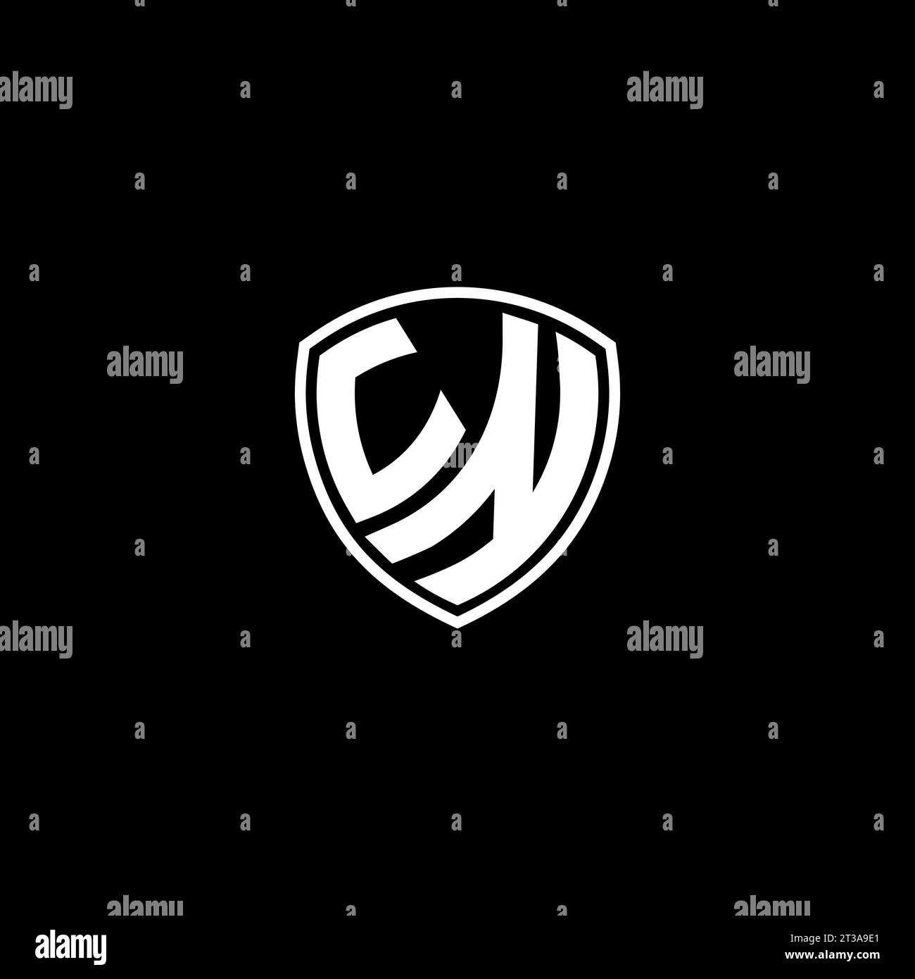 UN logo monogram emblem style with shield shape design template ideas ...