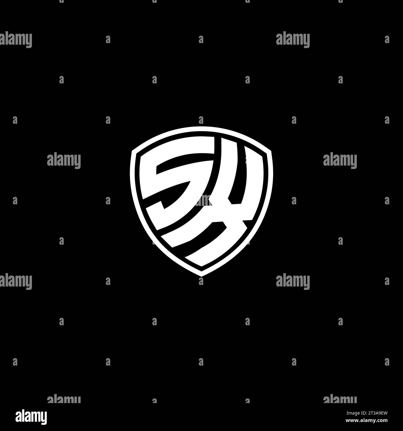 SX logo monogram emblem style with shield shape design template ideas ...