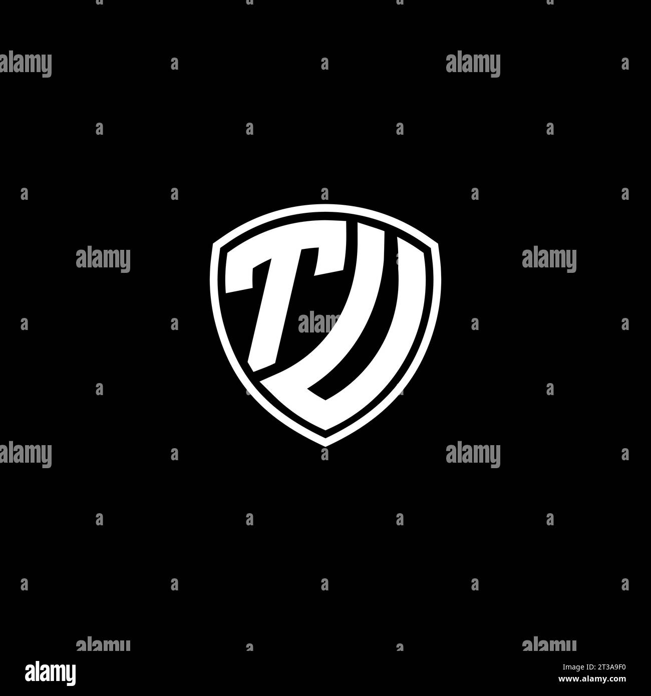 TU logo monogram emblem style with shield shape design template ideas ...