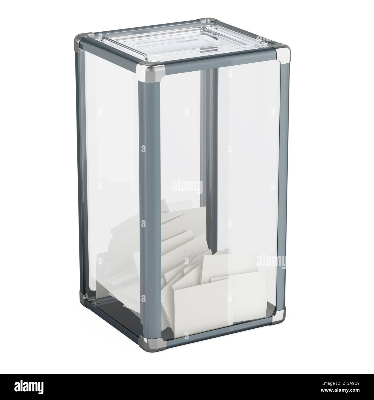 Election ballot box, 3D rendering isolated on white background Stock ...