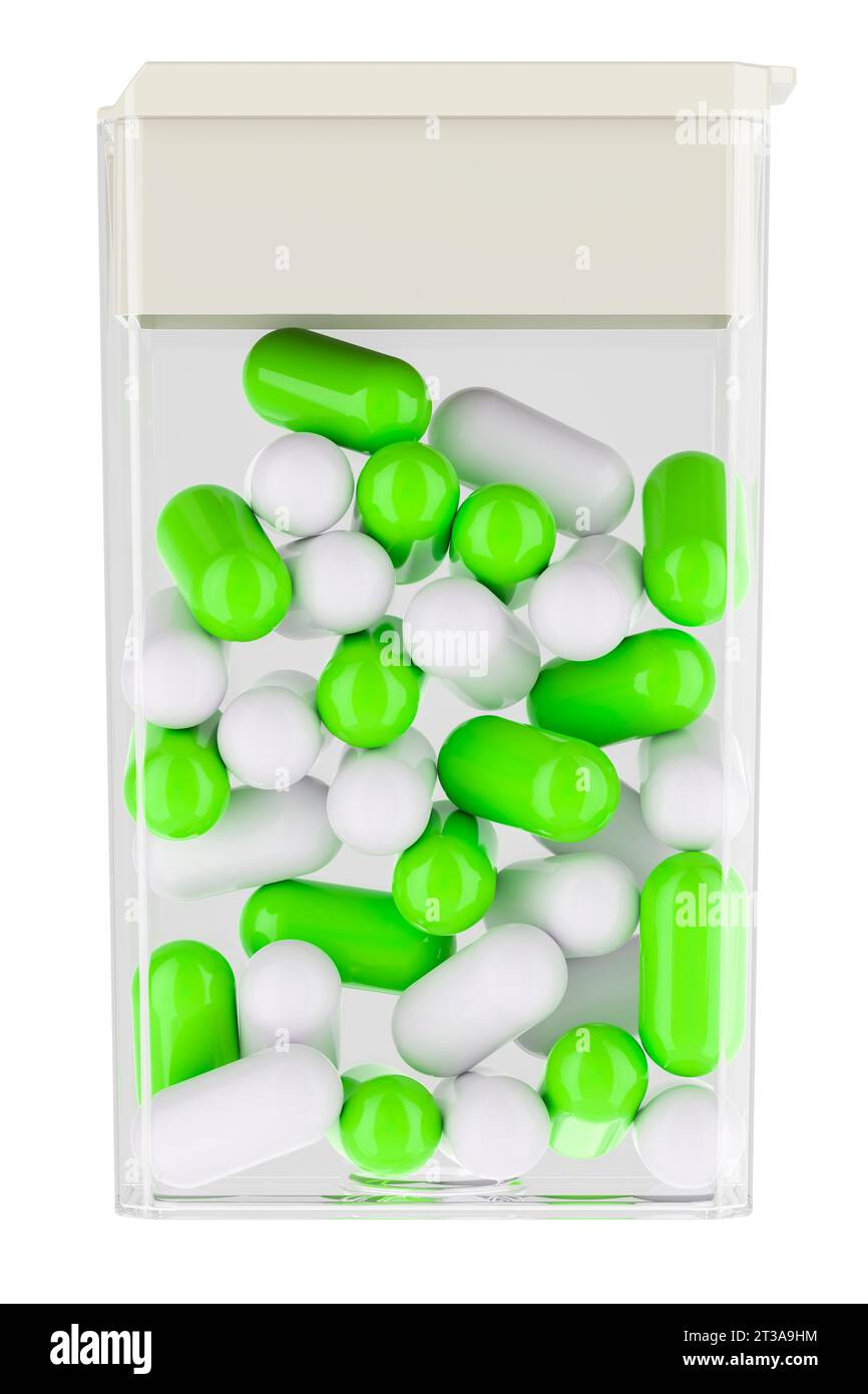 Transparent pack of hard mints, 3D rendering isolated on white ...
