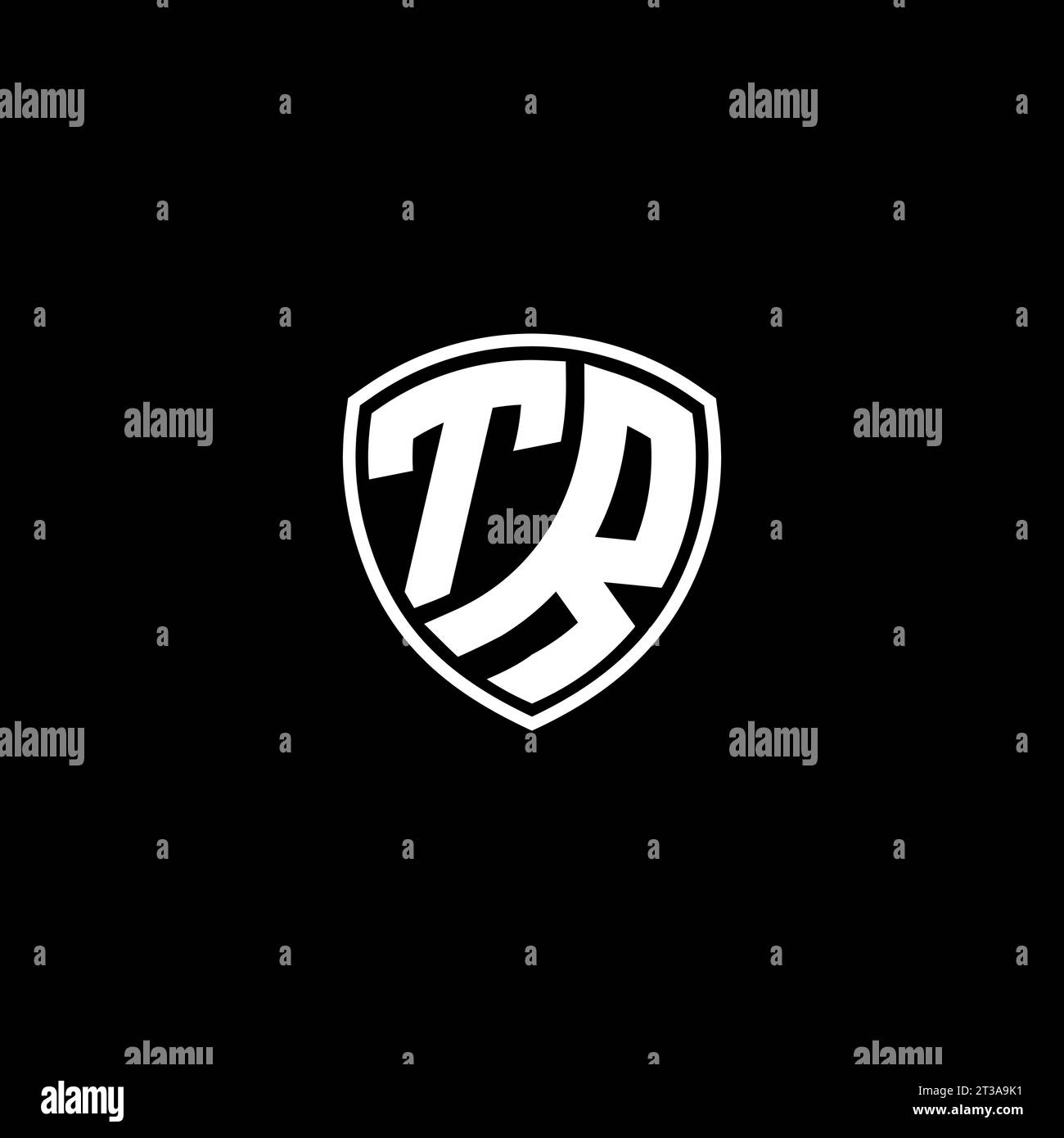 TR logo monogram emblem style with shield shape design template ideas ...