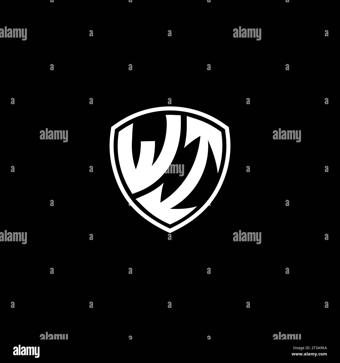 WI logo monogram emblem style with shield shape design template ideas ...