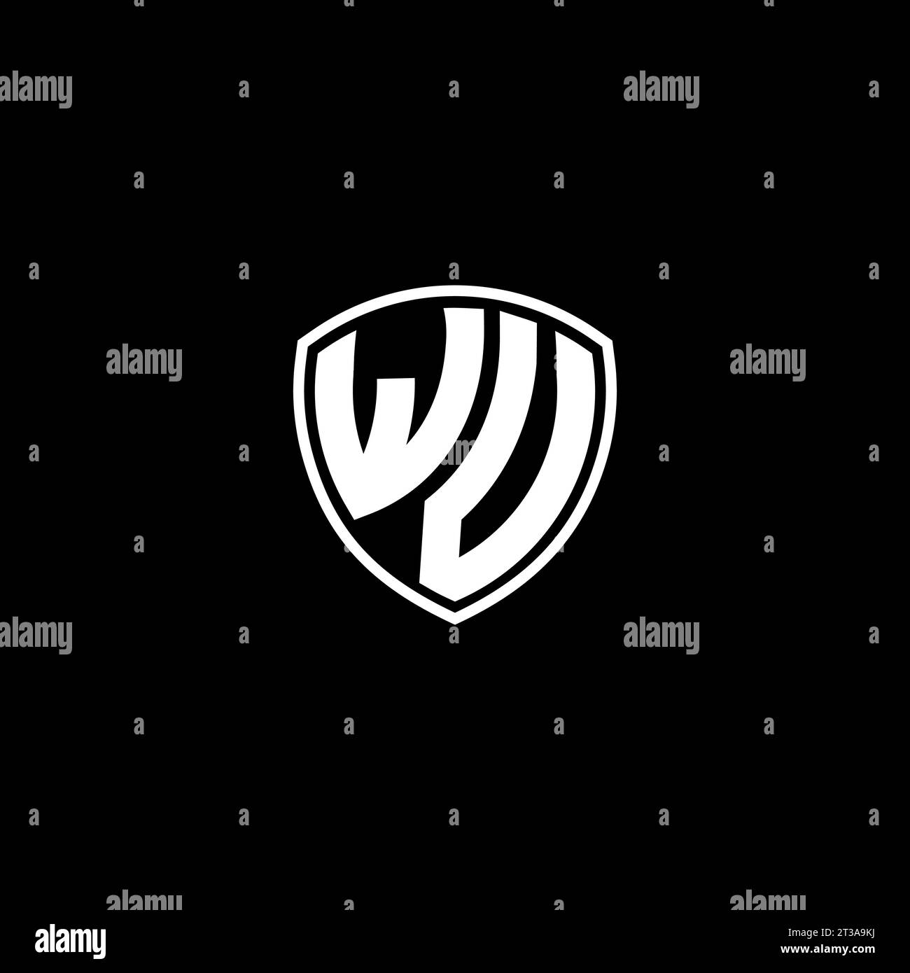 WV logo monogram emblem style with shield shape design template ideas Stock Vector Image & Art ...