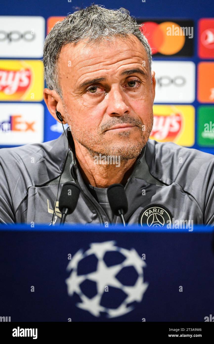 Poissy, France, France. 24th Oct, 2023. Luis ENRIQUE of PSG during a ...