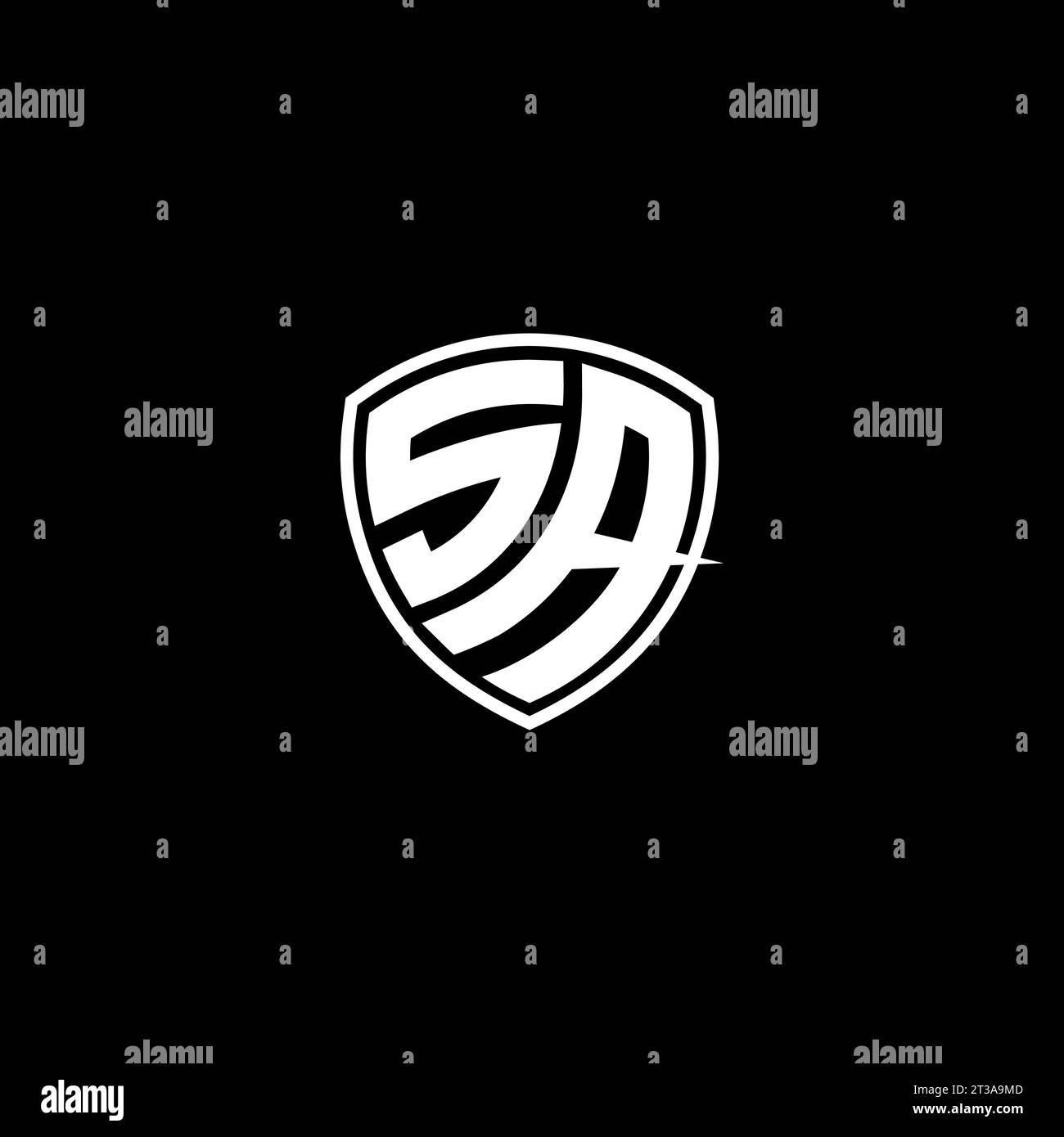 SA logo monogram emblem style with shield shape design template ideas ...