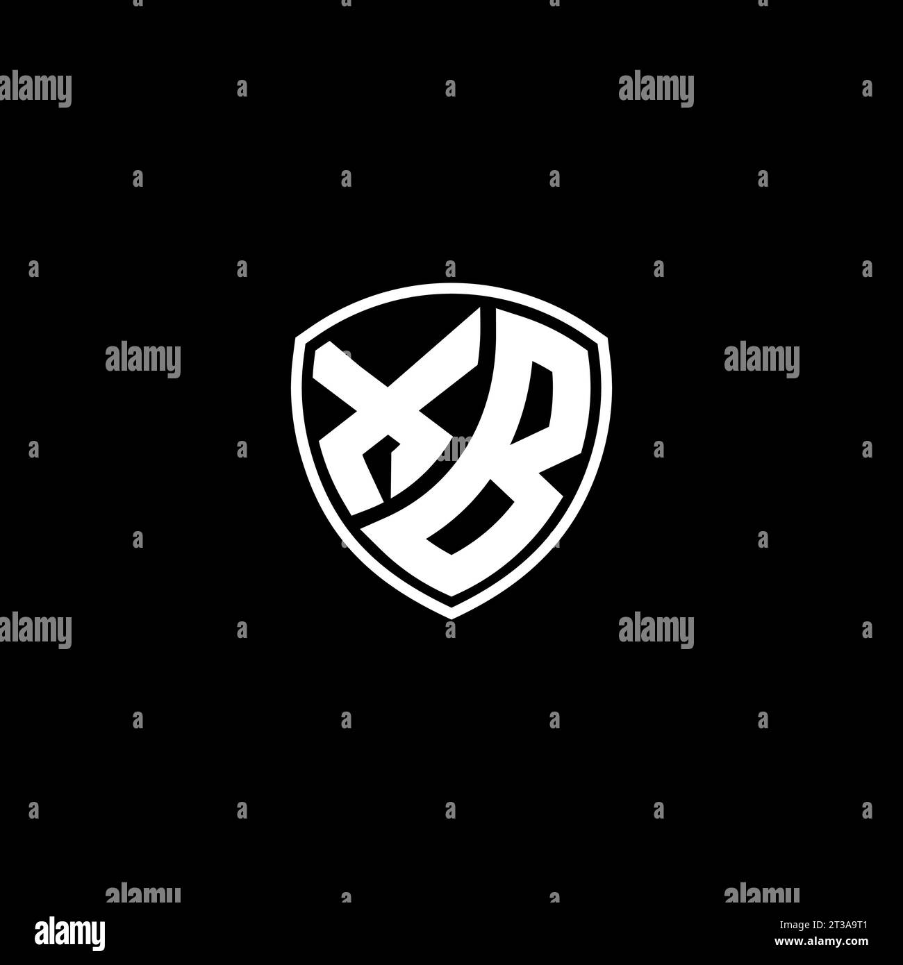 XB logo monogram emblem style with shield shape design template ideas ...