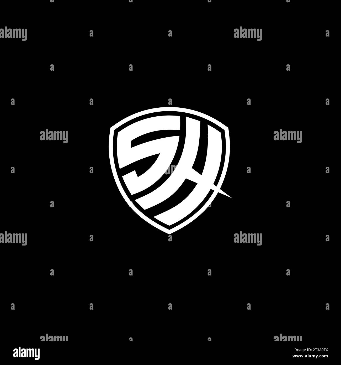 SH logo monogram emblem style with shield shape design template ideas Stock Vector Image & Art ...