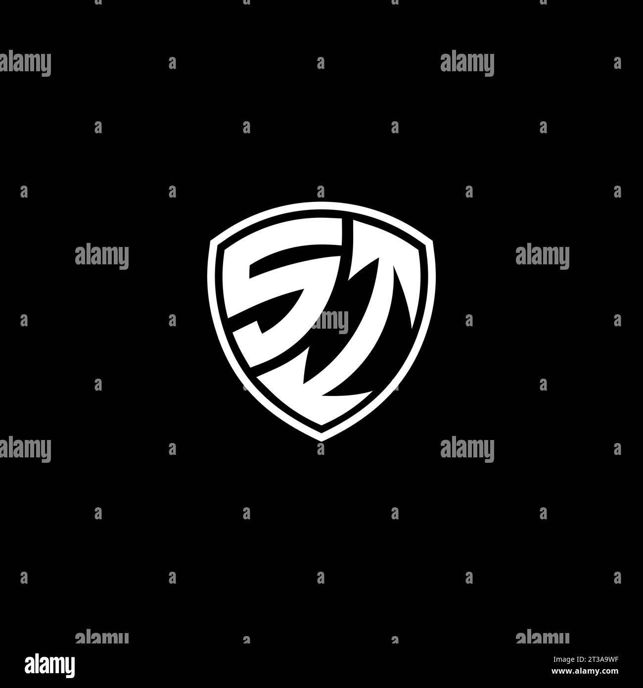 SI logo monogram emblem style with shield shape design template ideas Stock Vector Image & Art ...