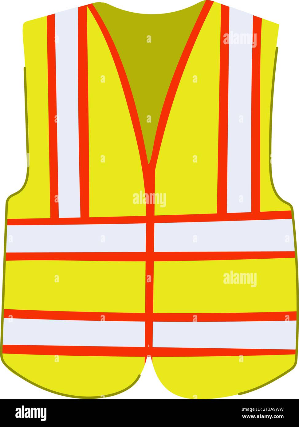 security safety vest cartoon vector illustration Stock Vector Image ...