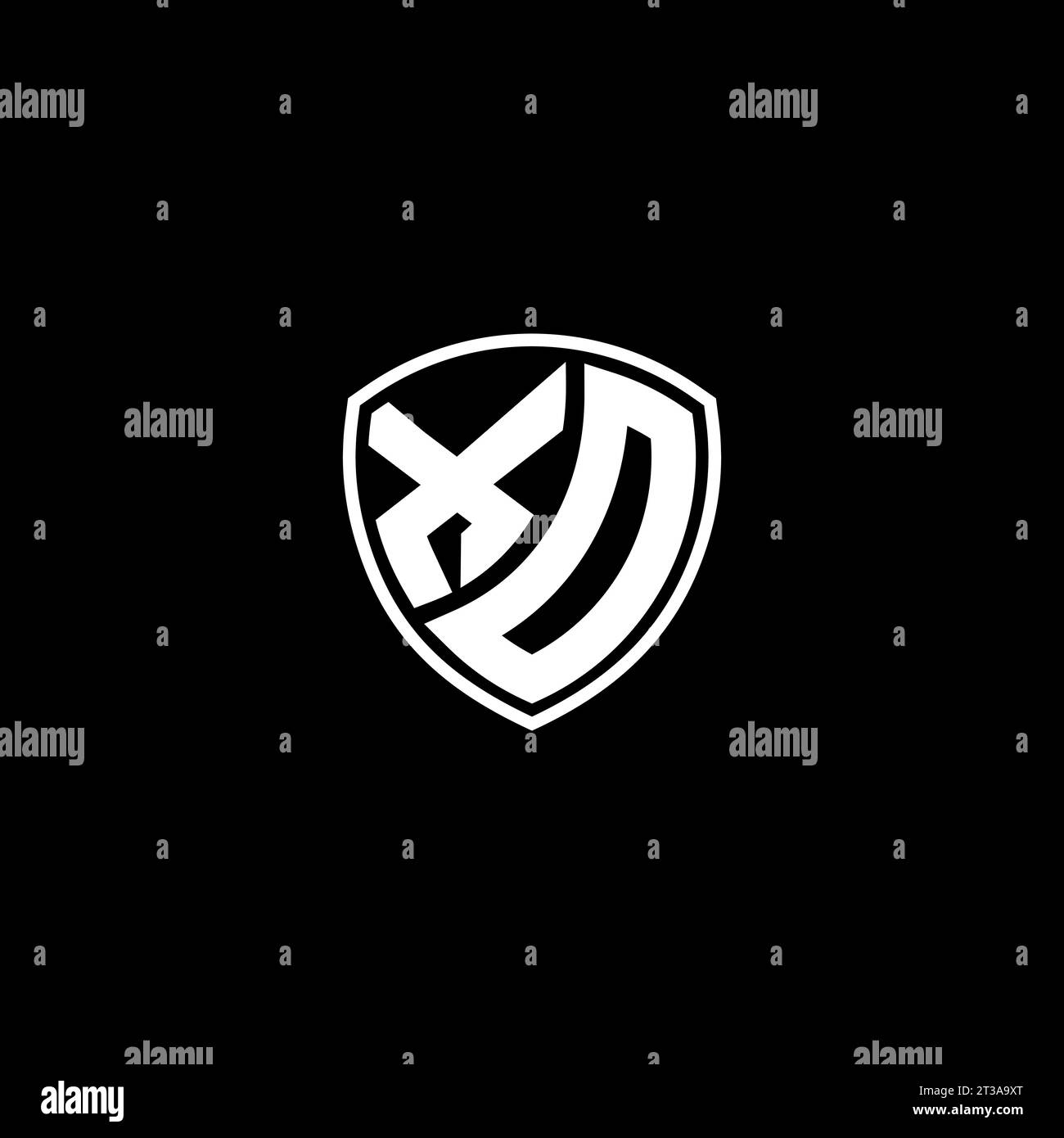 XO logo monogram emblem style with shield shape design template ideas ...
