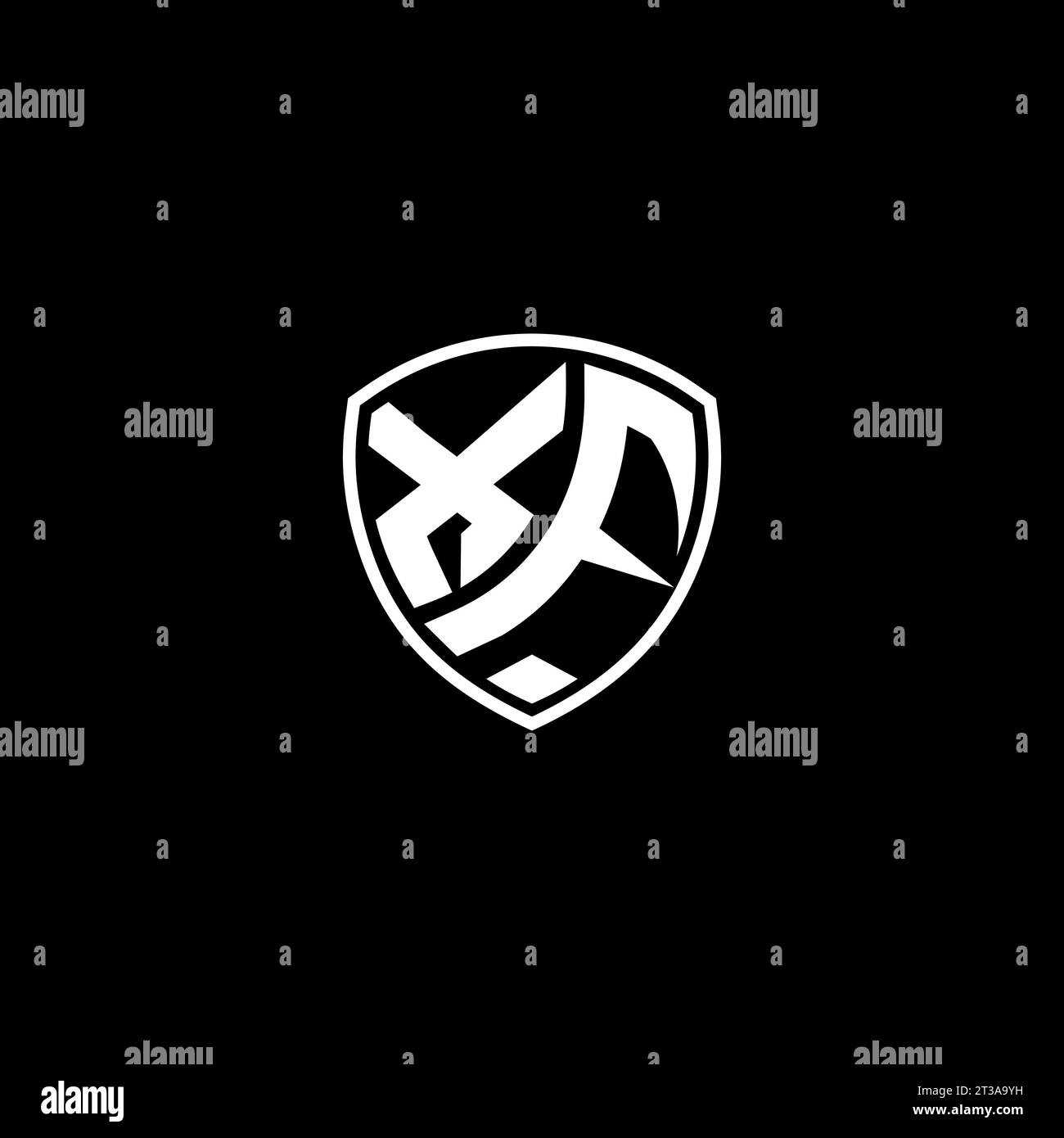XF logo monogram emblem style with shield shape design template ideas Stock Vector Image & Art ...
