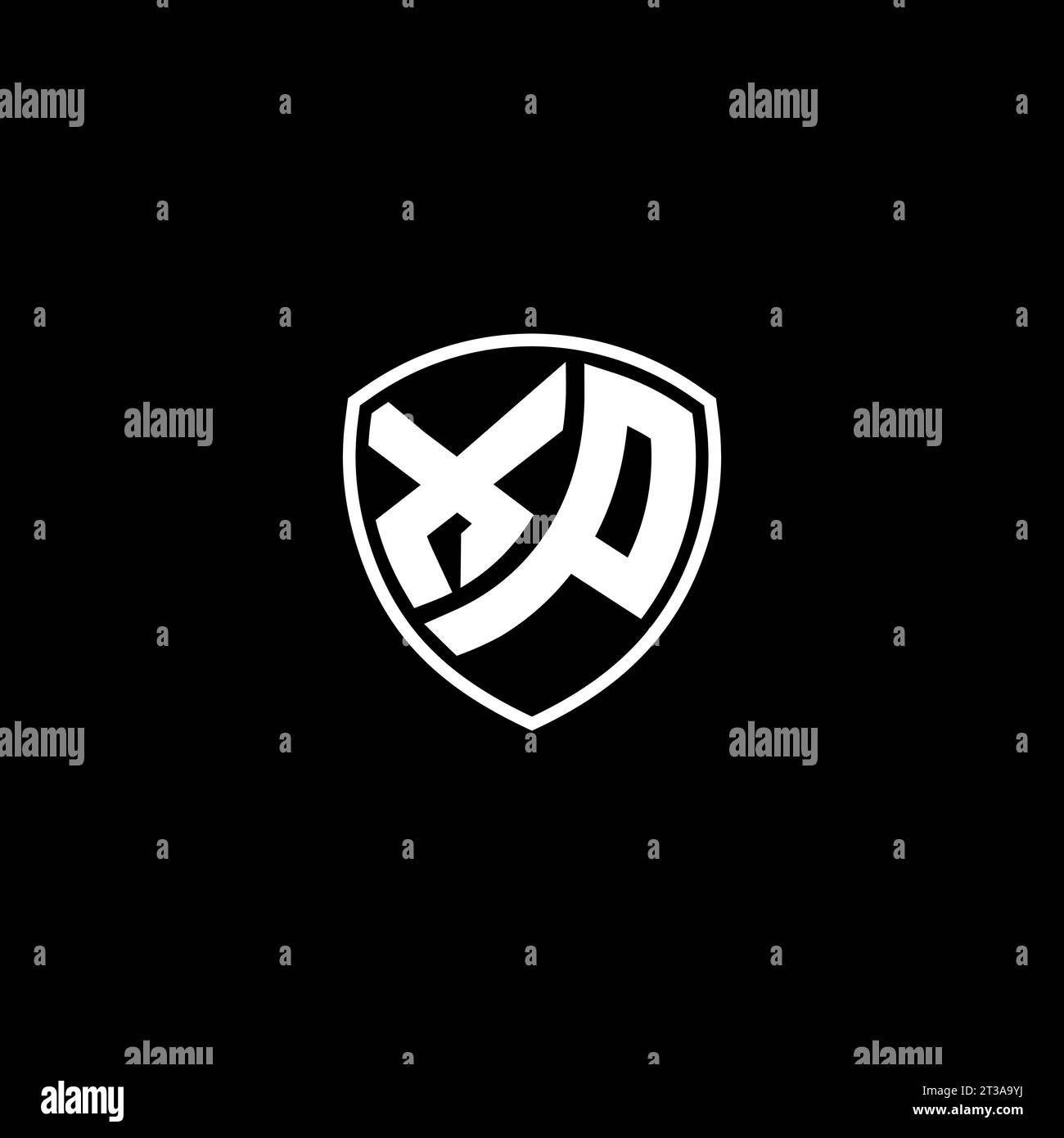 XP logo monogram emblem style with shield shape design template ideas ...