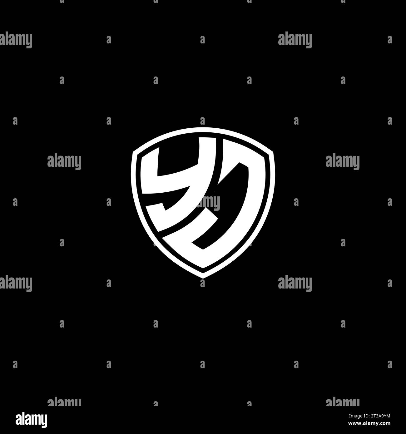 YJ logo monogram emblem style with shield shape design template ideas Stock Vector Image & Art ...