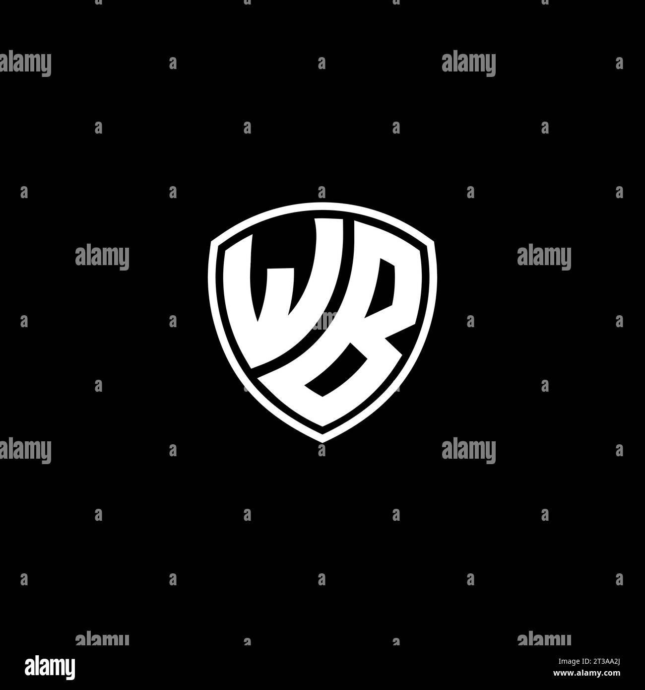 WB logo monogram emblem style with shield shape design template ideas ...