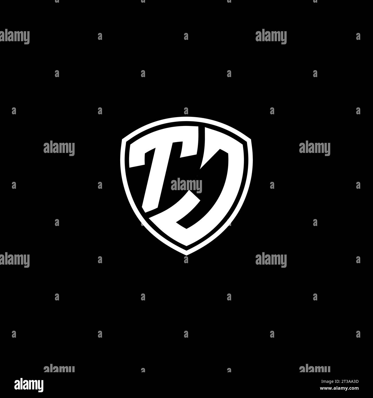 TJ logo monogram emblem style with shield shape design template ideas Stock Vector Image & Art ...