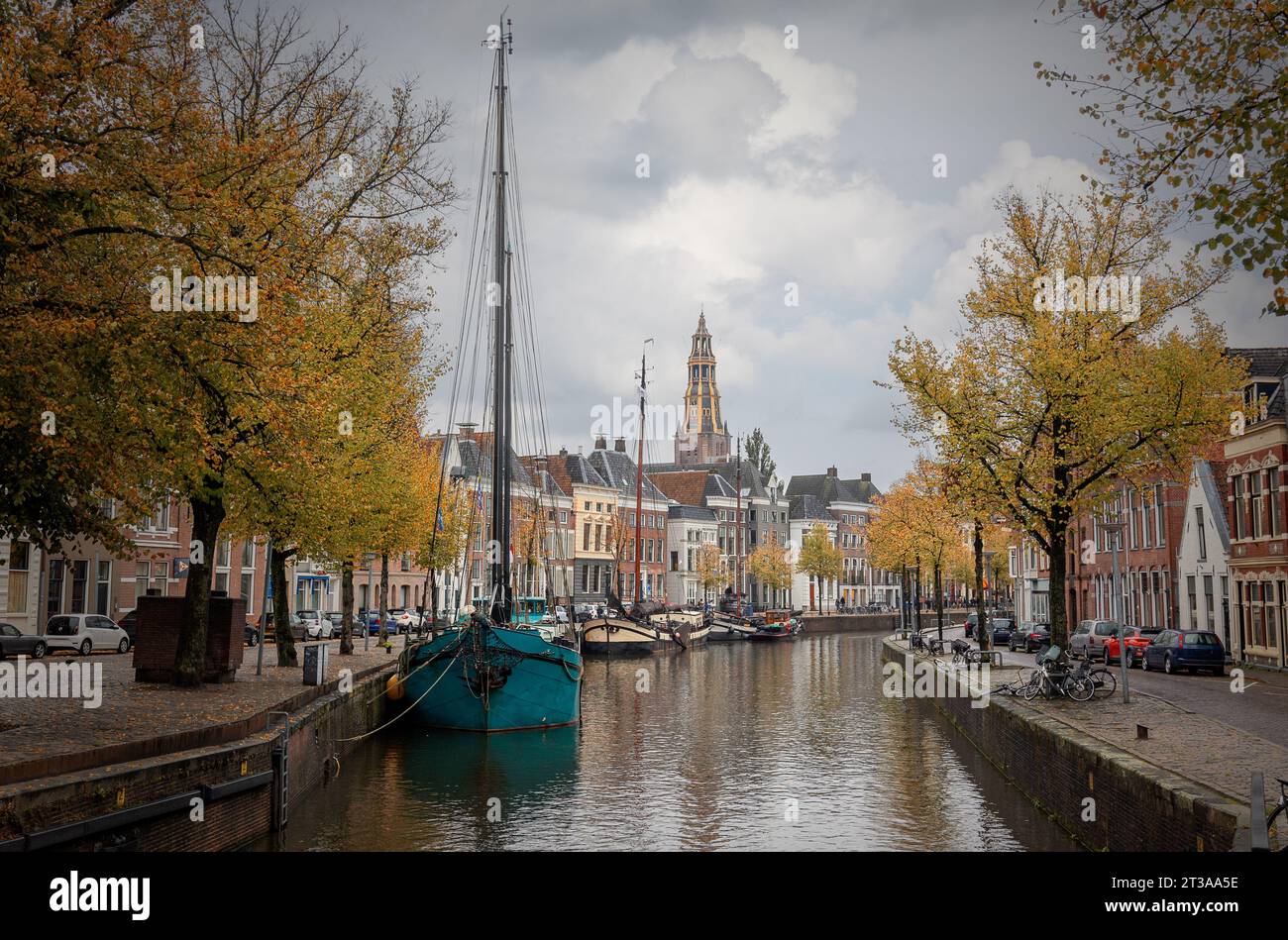 Groningen, the capital of the province of Groningen, with the many ...