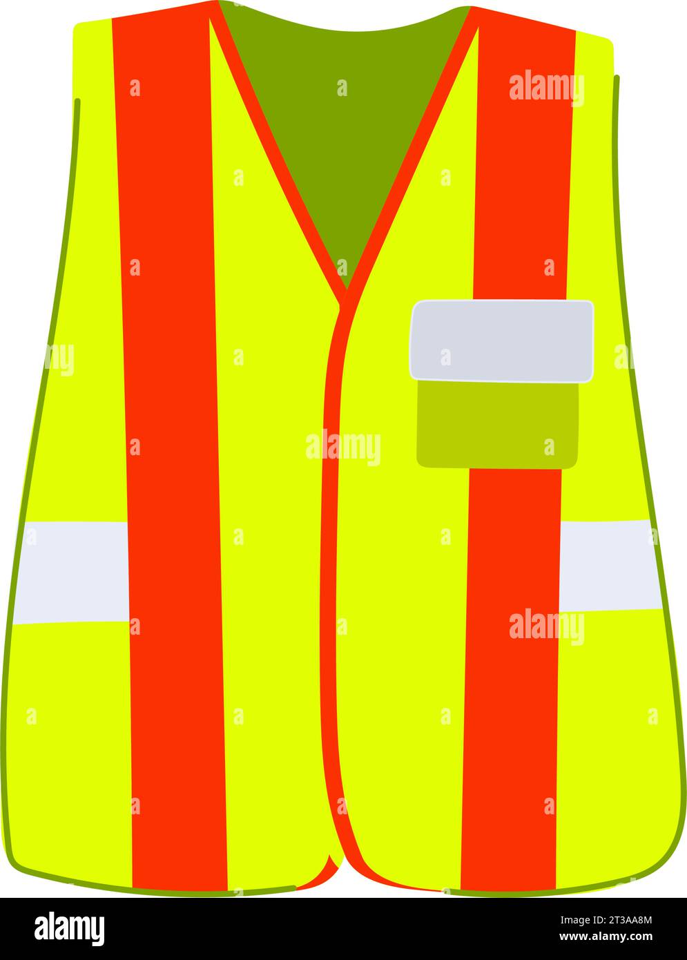 clothing safety vest cartoon vector illustration Stock Vector Image ...