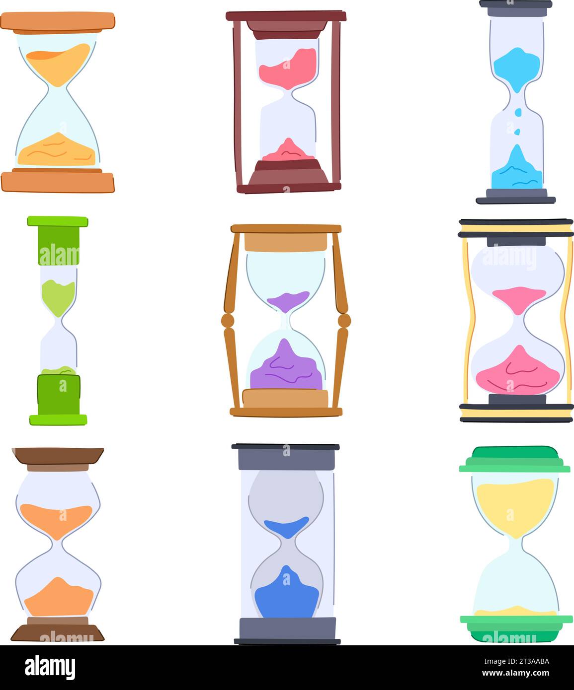 sandglass set cartoon vector illustration Stock Vector Image & Art - Alamy