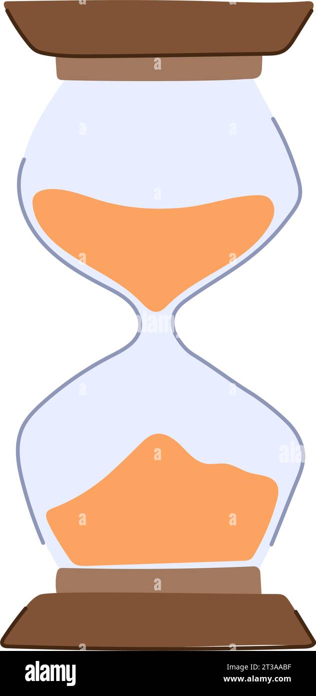 countdown sandglass cartoon vector illustration Stock Vector Image ...