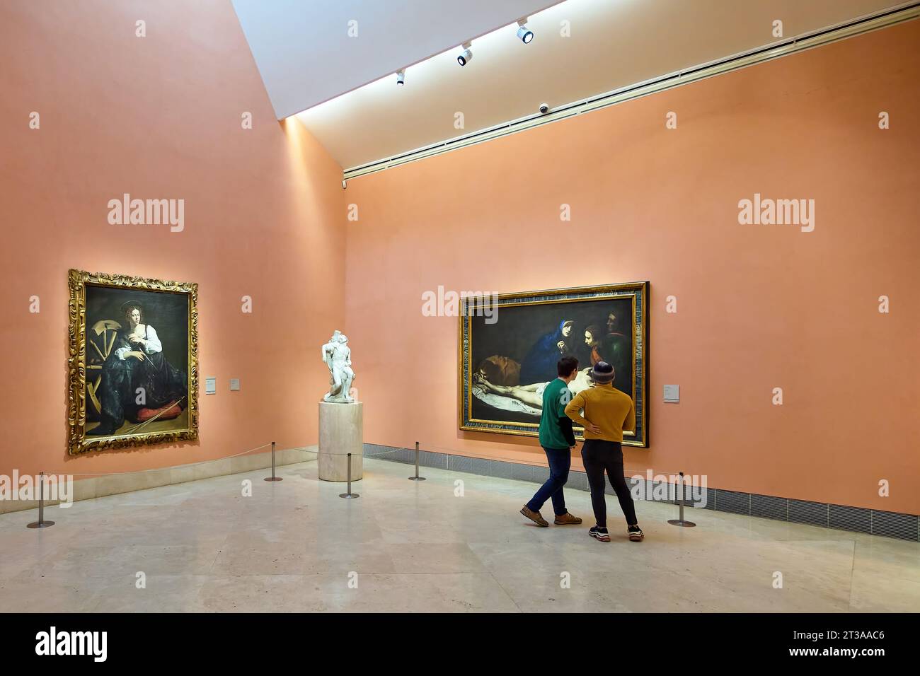 MADRID SPAIN - October 24, 2023: Exhibition hall of the Thyssen ...