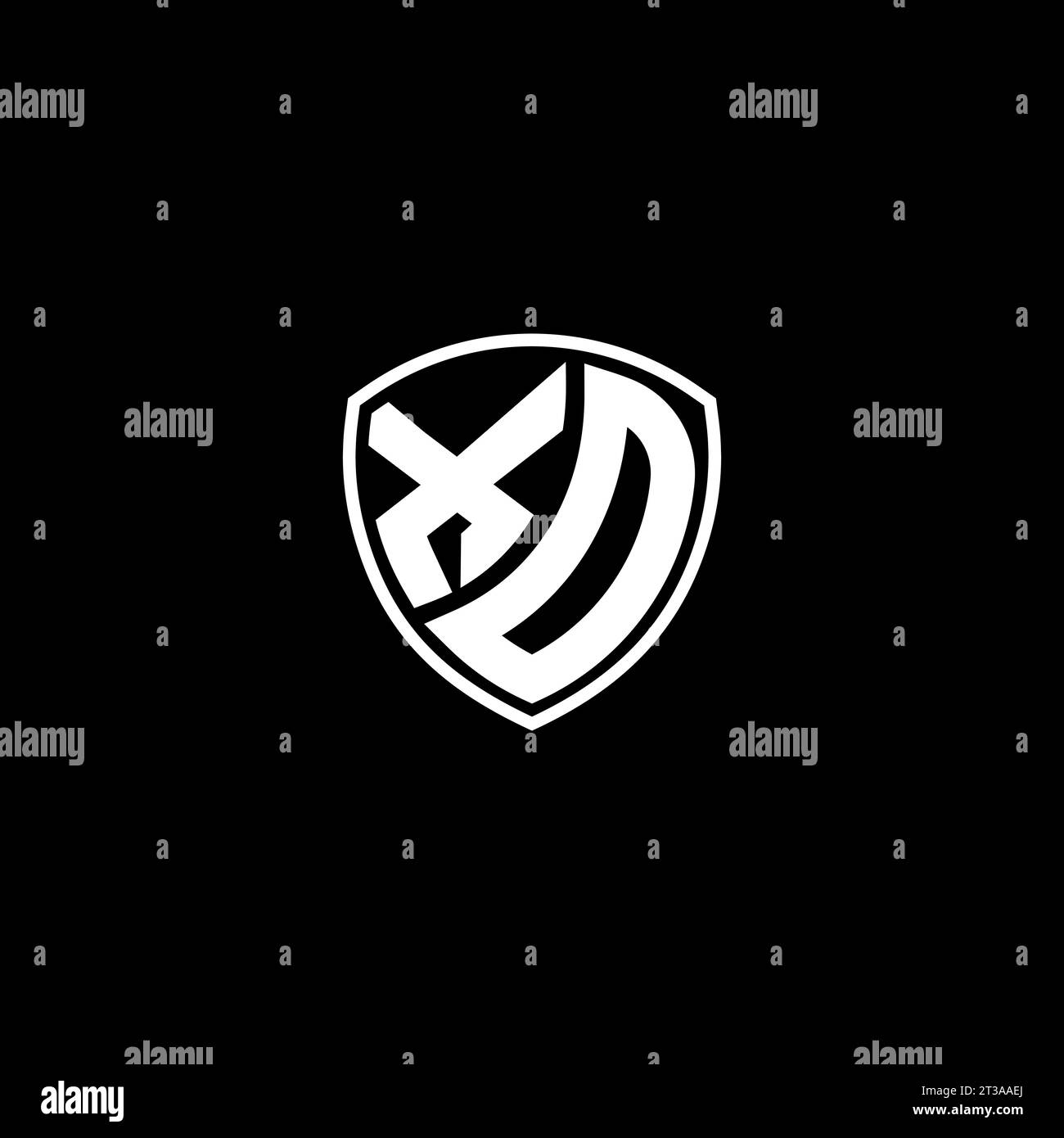 XD logo monogram emblem style with shield shape design template ideas Stock Vector Image & Art ...